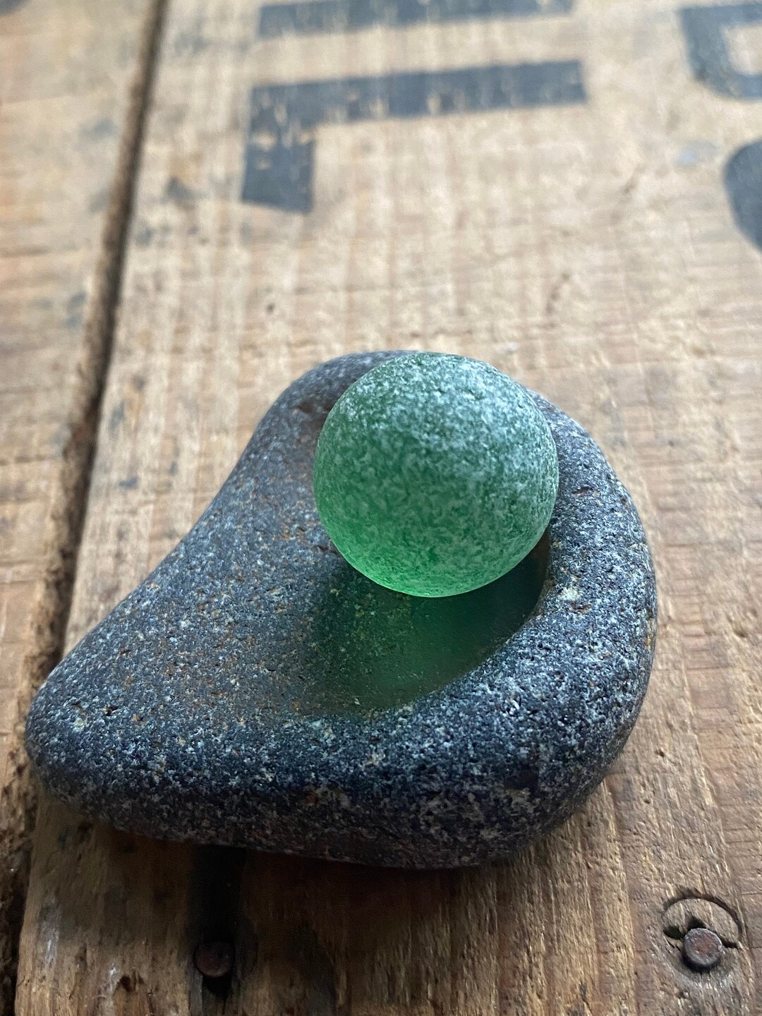 Sea Glass Marble Stack Scottish Beach Find Black Sea Glass Pirate Glass ...