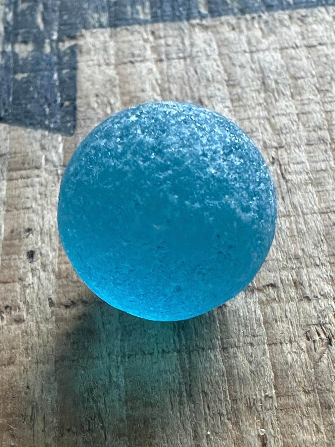 Electric Blue Sea Glass Marble Scottish Beach Find Sea Worn Marbles - Etsy