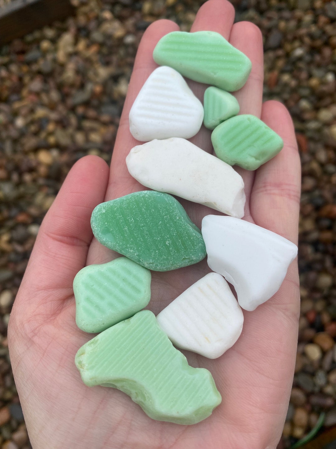 Scottish Sea Glass Vitrolite Tile Sea Worn Tile Beach Glass Craft ...