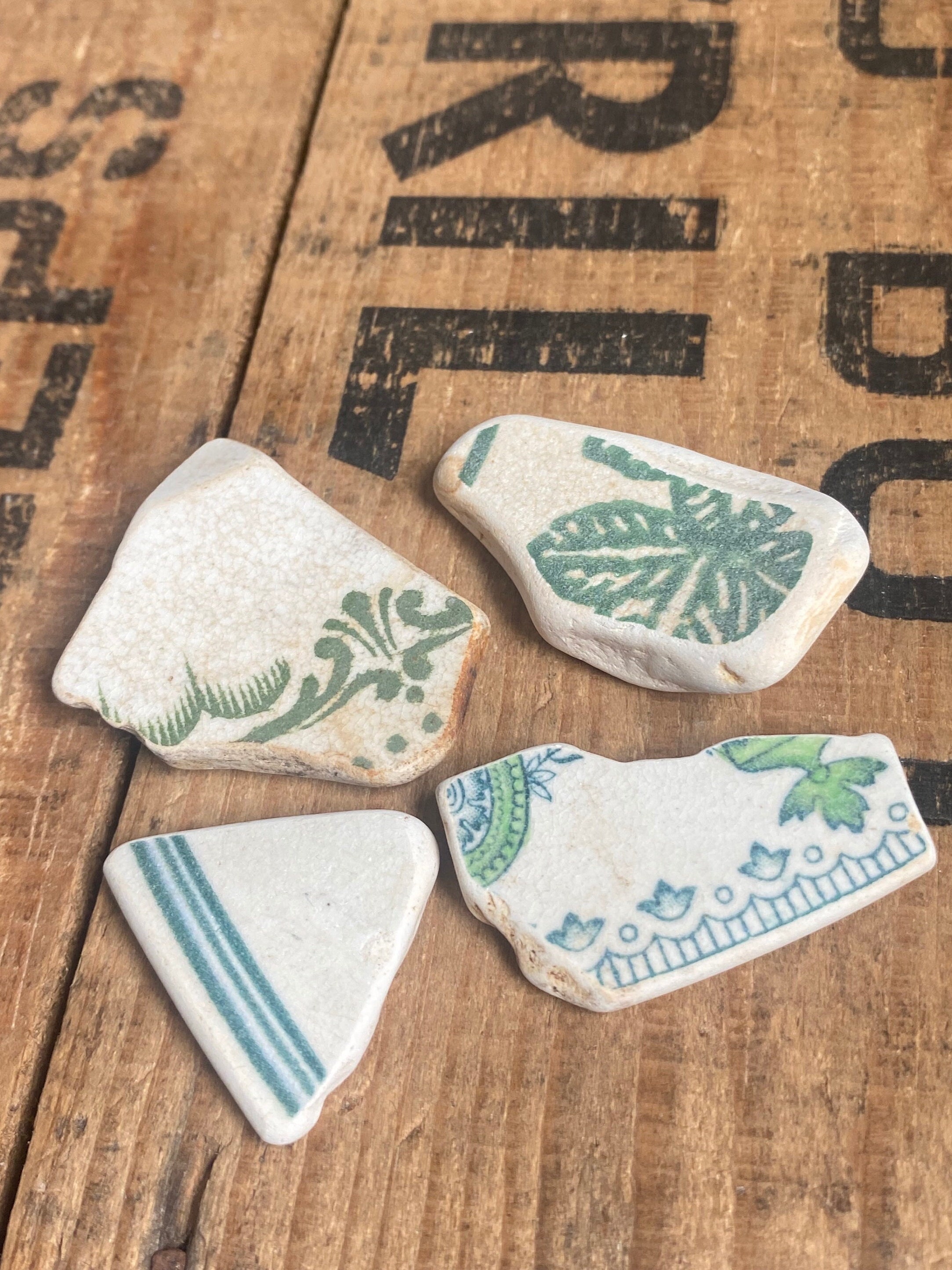 Scottish Sea Pottery Set | Beach Pottery Shards | Surf Tumbled Ceramic ...