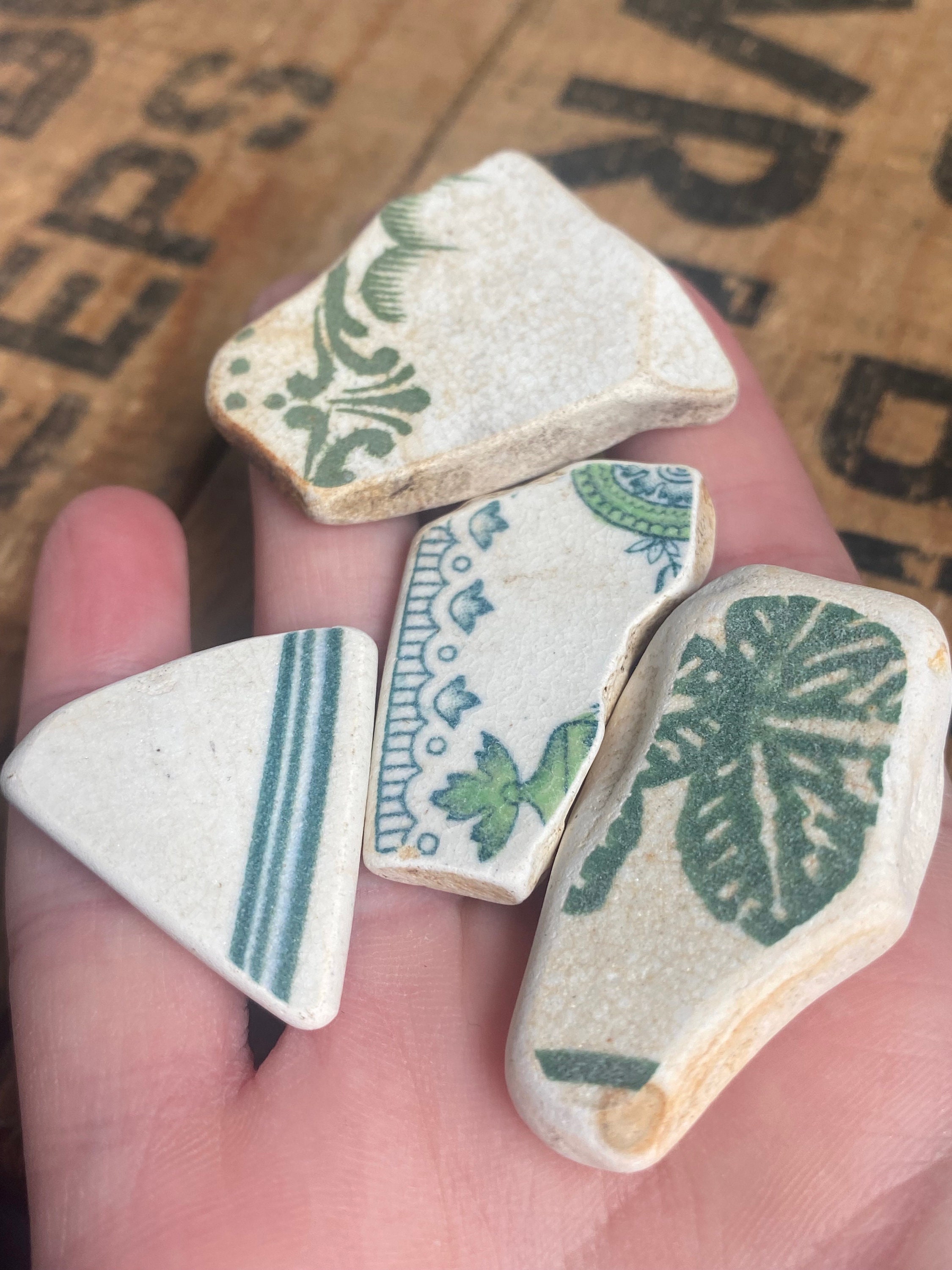 Scottish Sea Pottery Set | Beach Pottery Shards | Surf Tumbled Ceramic ...