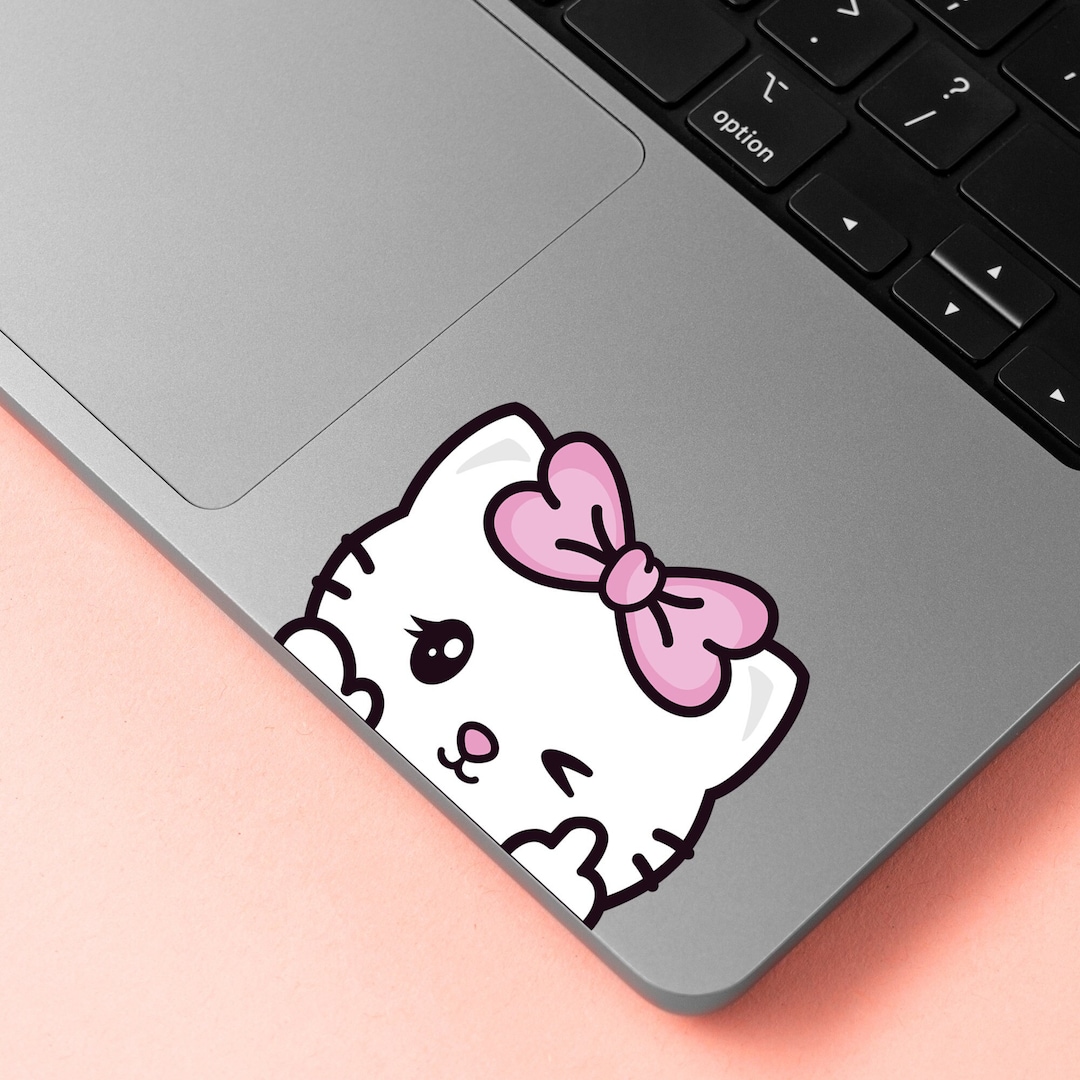 Pink Kitty Car Sticker Peeker Decal Kawaii Cute Waterproof Laminated ...