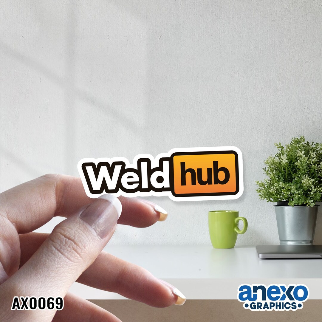 Weld Hub Sticker Welding Decal Waterproof Laminated Vinyl Helmet Hard Hat Toolbox Car Water ...