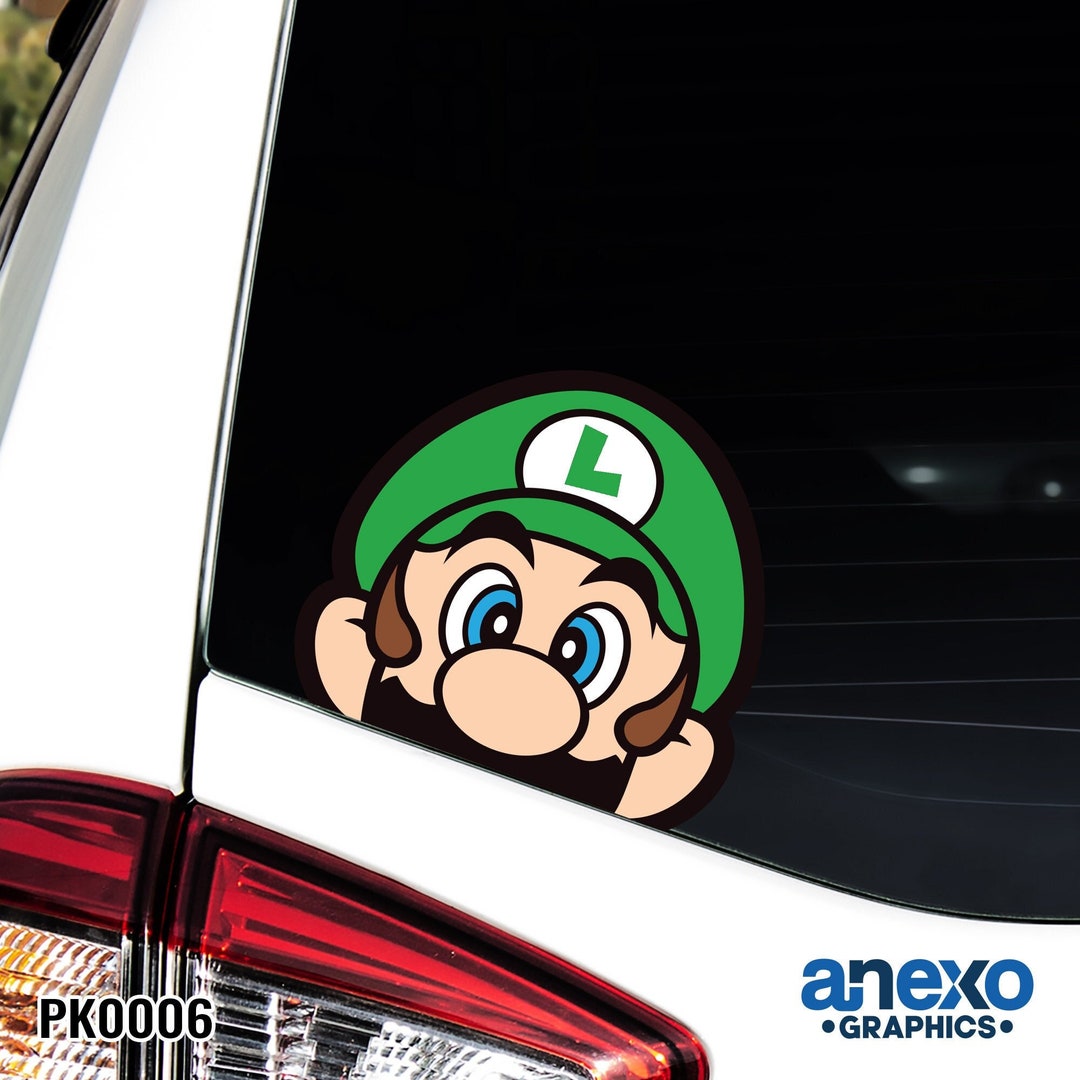 Luigi Peeker Waterproof Car Decal - Etsy