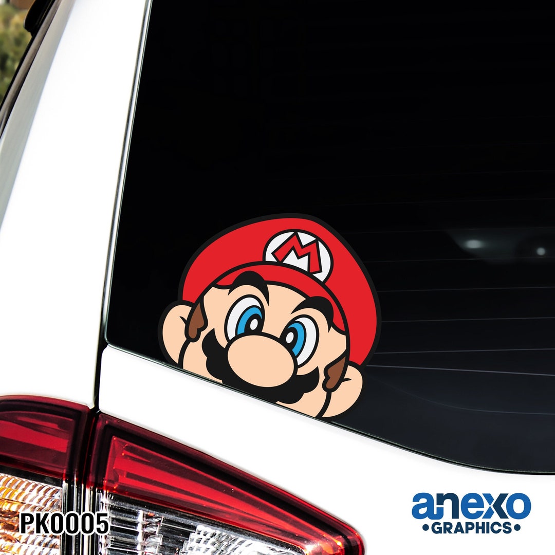 Mario Peeker Waterproof Car Decal - Etsy