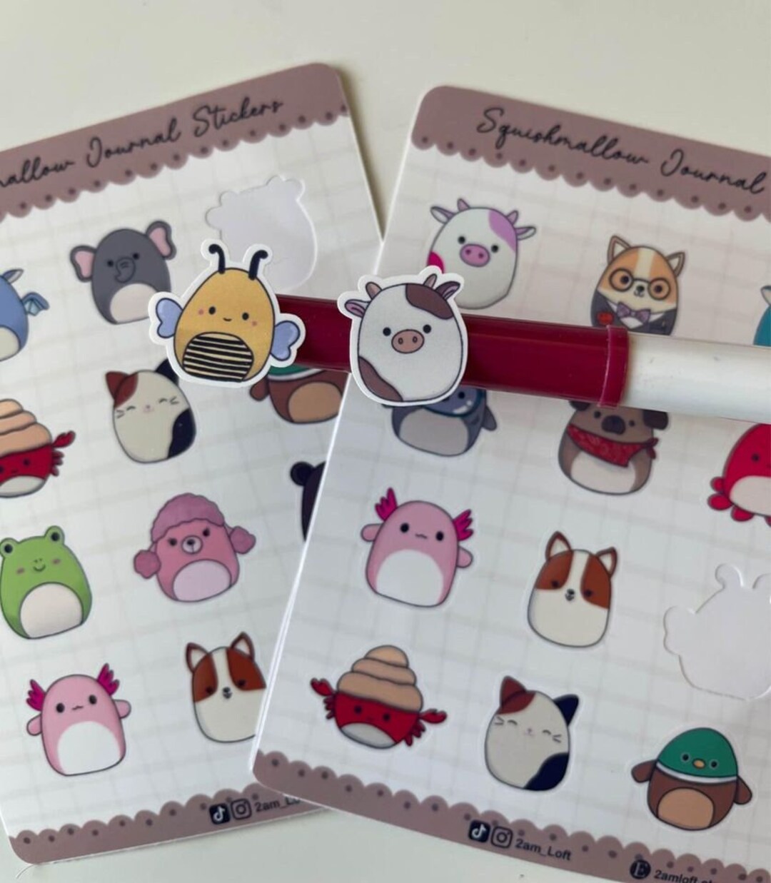 Tiny Squishmallow Stickers Sheets Journal gordon, Daryl, Caedyn, Omar ...