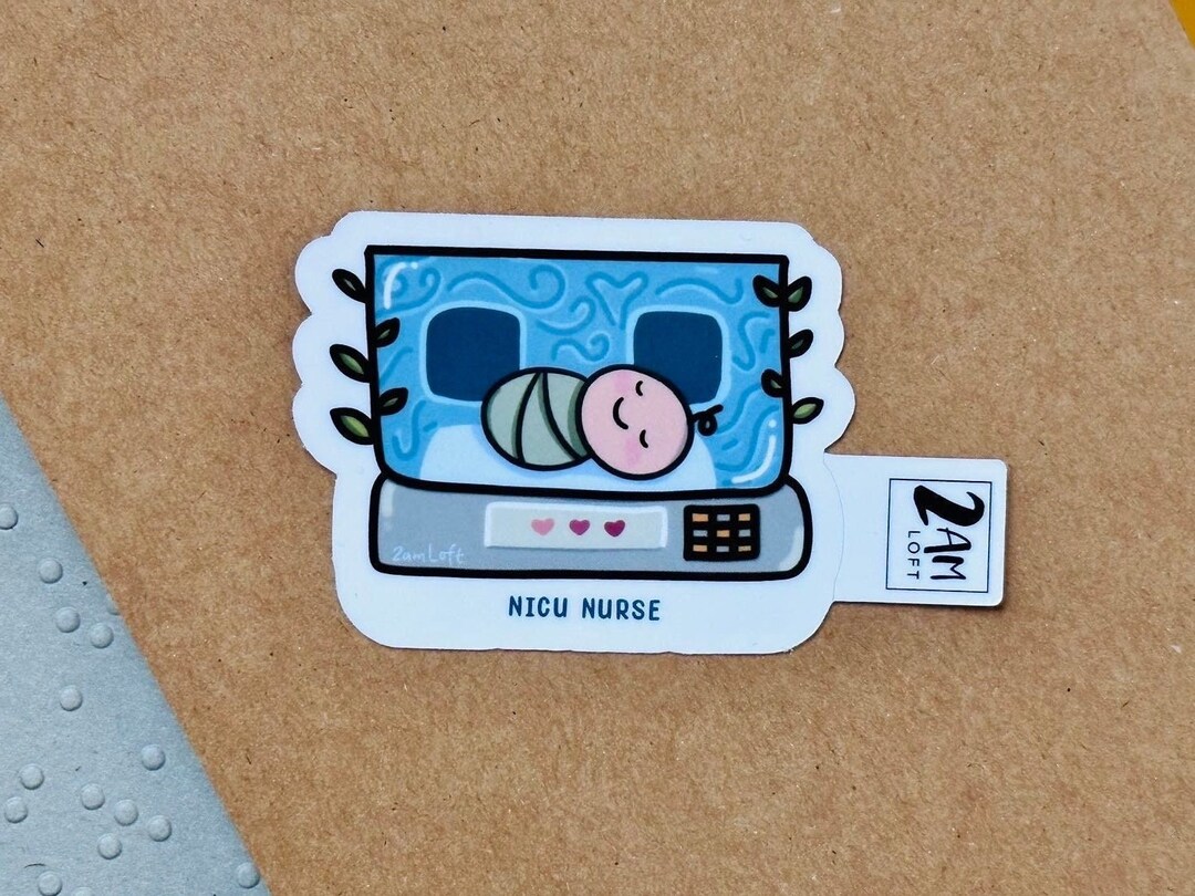 NICU Nurse Sticker easy Peel Tab Laptop Water Bottle - Etsy