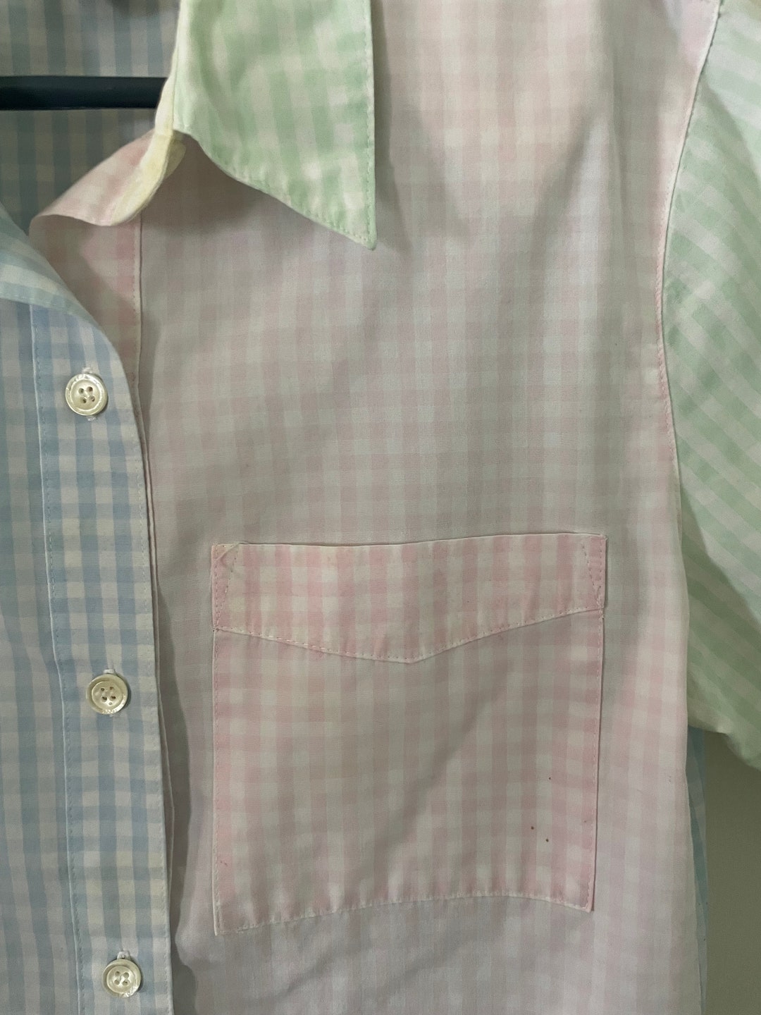 Vintage Multi-colored Checkered Shirt - Etsy