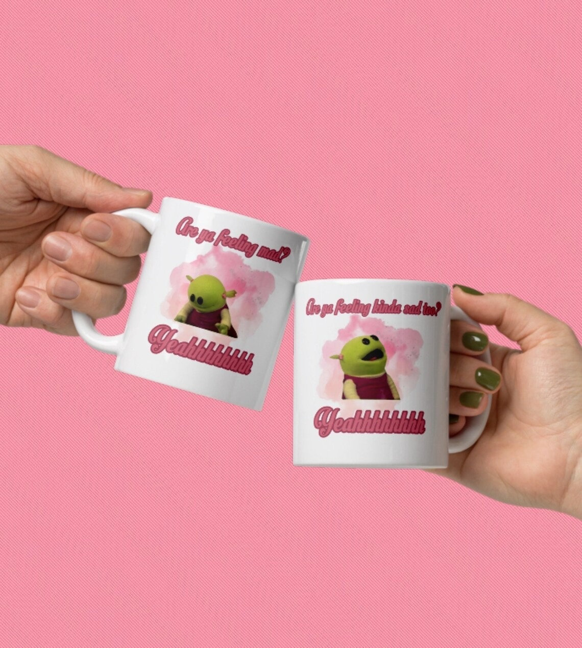 Are You Feeling Mad, Nanalan Meme, Nanalan Peepo Fun Mug, Cute Meme Mug ...