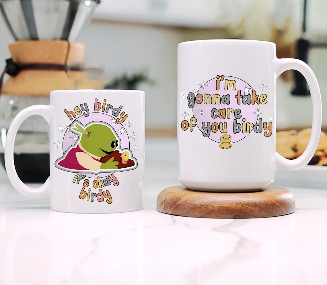 Hey Birdy, It's Okay Birdy, Nanalan Meme, Nanalan Peepo Fun Mug, Cute ...