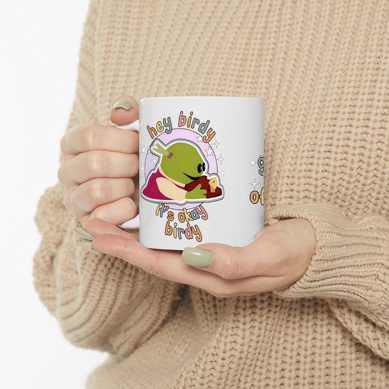 Hey Birdy, It's Okay Birdy, Nanalan Meme, Nanalan Peepo Fun Mug, Cute ...