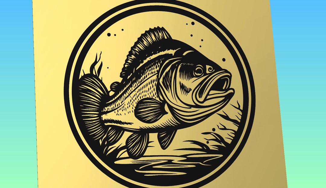Large Mouth Bass SVG, Fishing, Pdf, Cnc, Laser, - Etsy