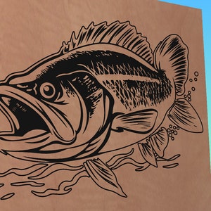 Large Mouth Bass SVG, Fishing, Pdf, Cnc, Laser, - Etsy