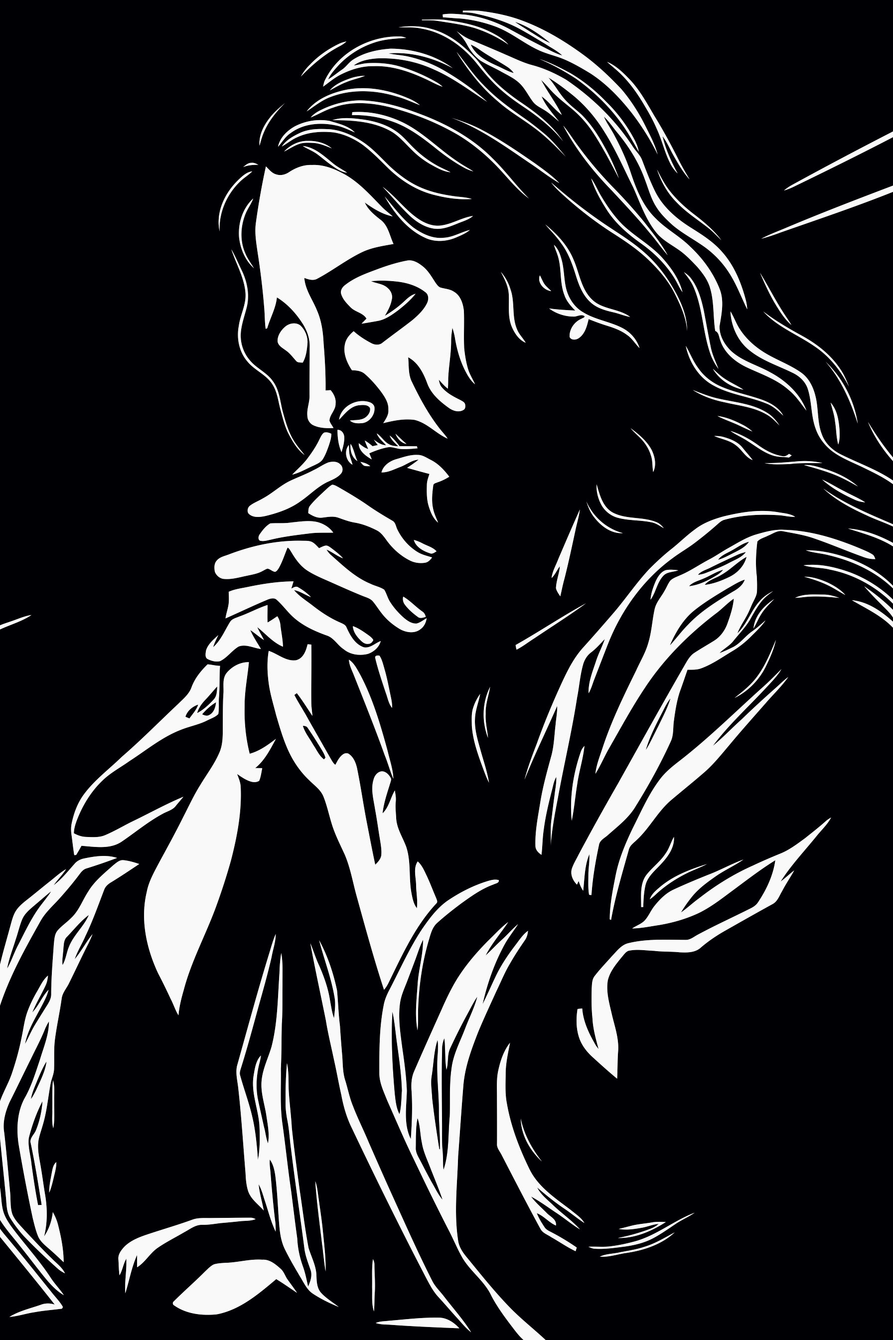 Jesus Praying SVG DXF PDF Black And White Vector Files Cnc Etsy jesus-praying-svg-dxf-pdf-black-and-white-vector-files-cnc-etsy