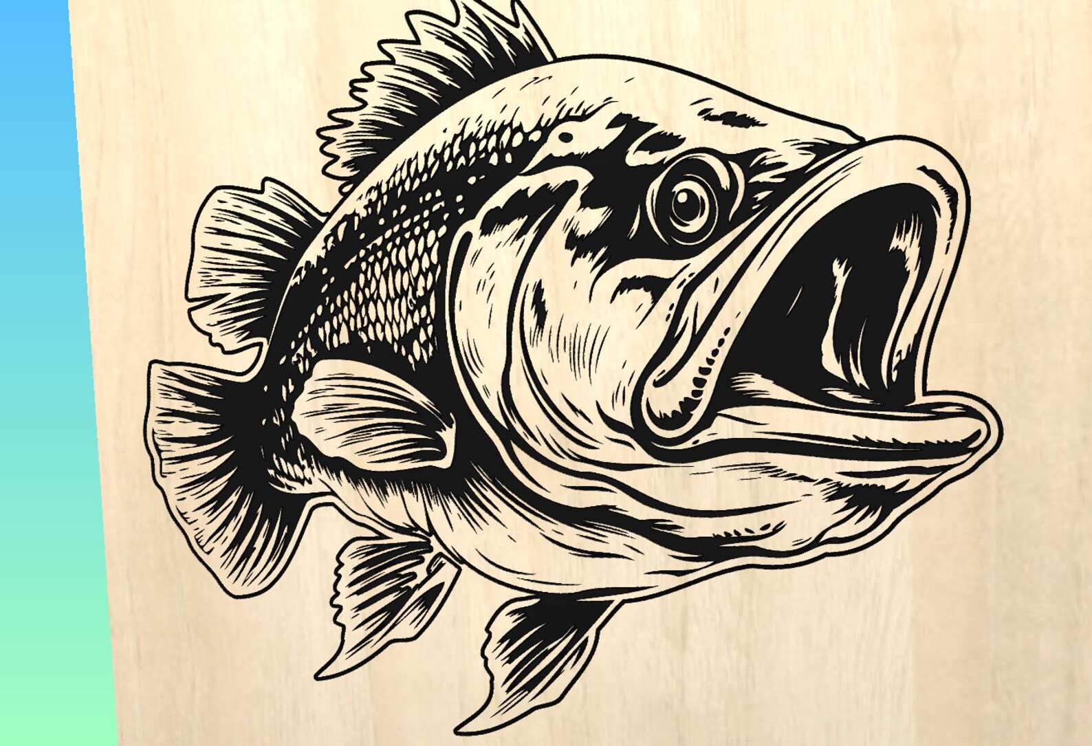 Large Mouth Bass SVG, Fishing, Pdf, Cnc, Laser, - Etsy