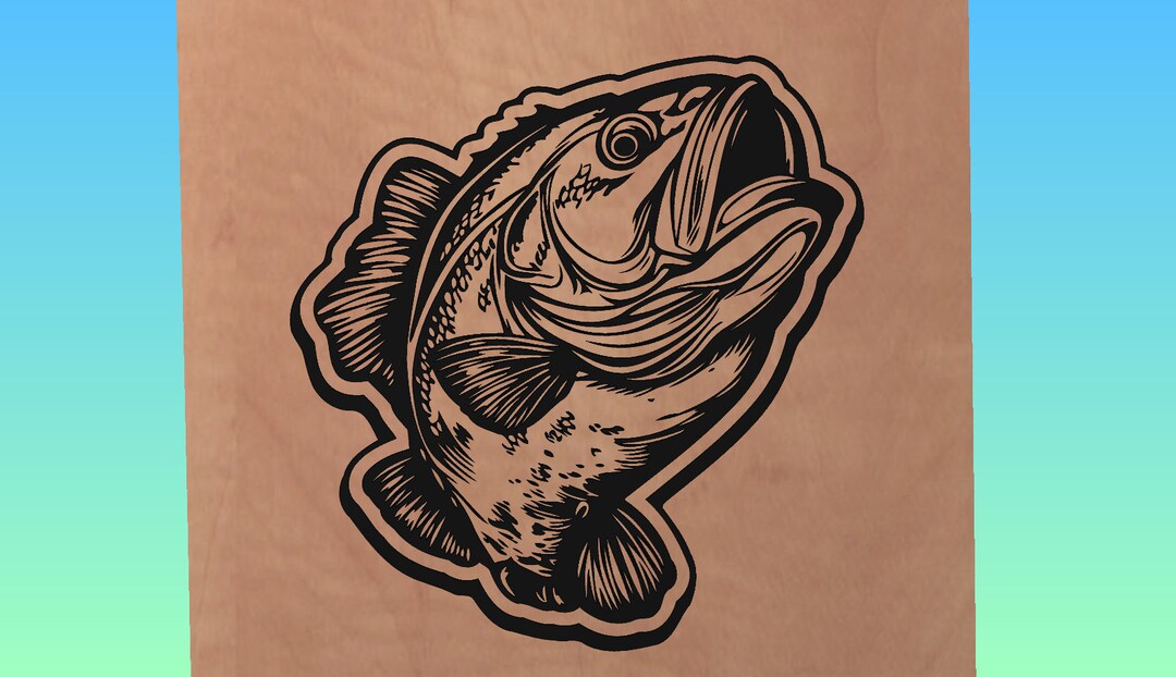 Large Mouth Bass SVG, Fishing, Pdf, Cnc, Laser, - Etsy