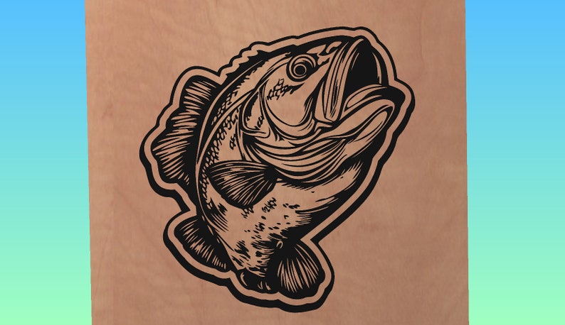 Large Mouth Bass SVG, Fishing, Pdf, Cnc, Laser, - Etsy