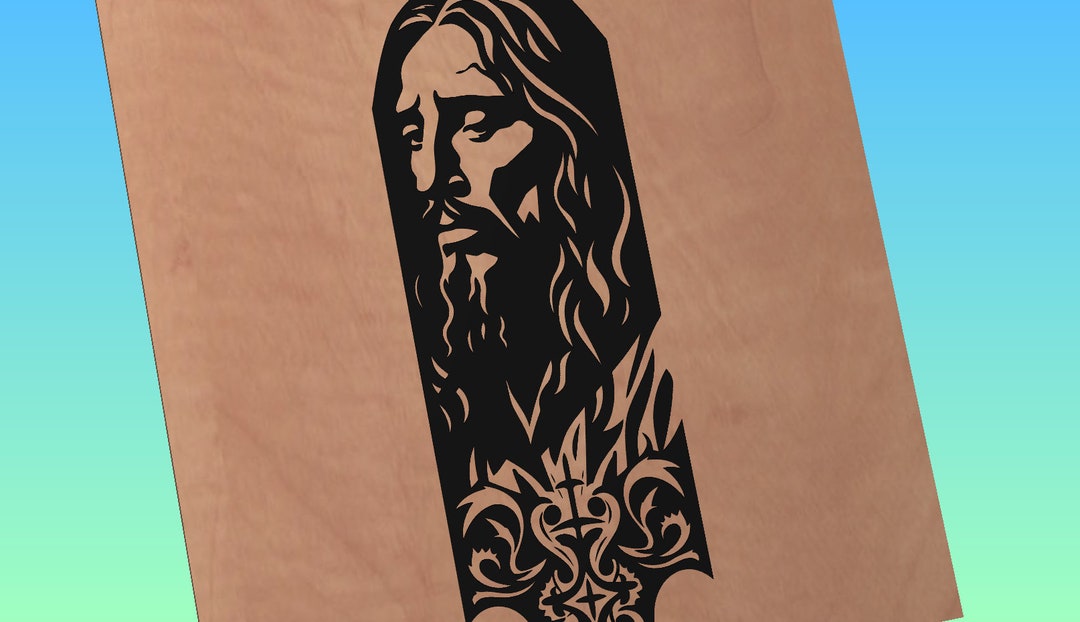 Jesus Cristo svg, Jesus svg, cristão, SVG, rústico, preto e branco ...