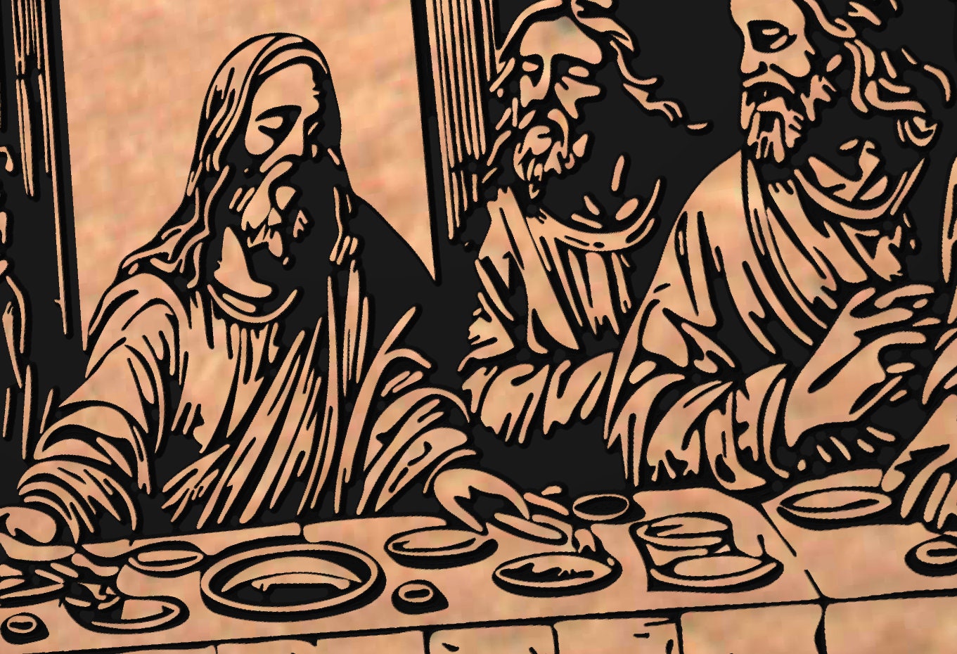 The Last Supper Svg, Jesus Christ Svg, Christian, SVG, Rustic, Jesus ...