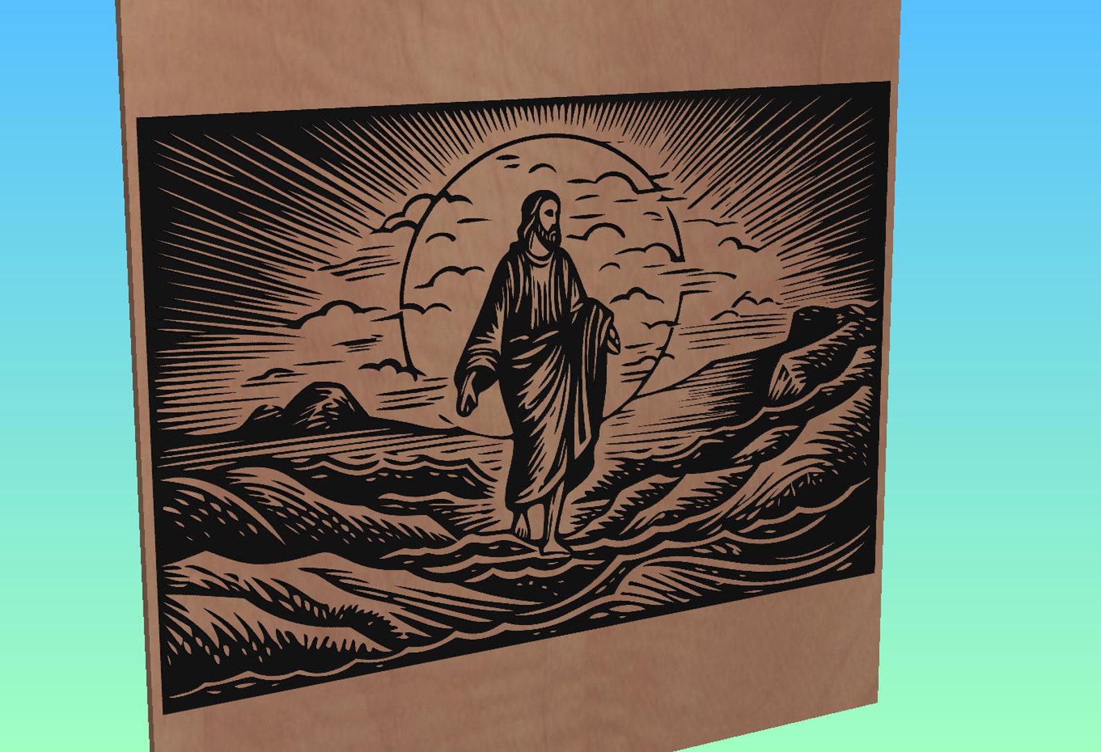 Jesus Walking on Water Svg, Jesus Christ Svg, Christian, SVG, Rustic ...