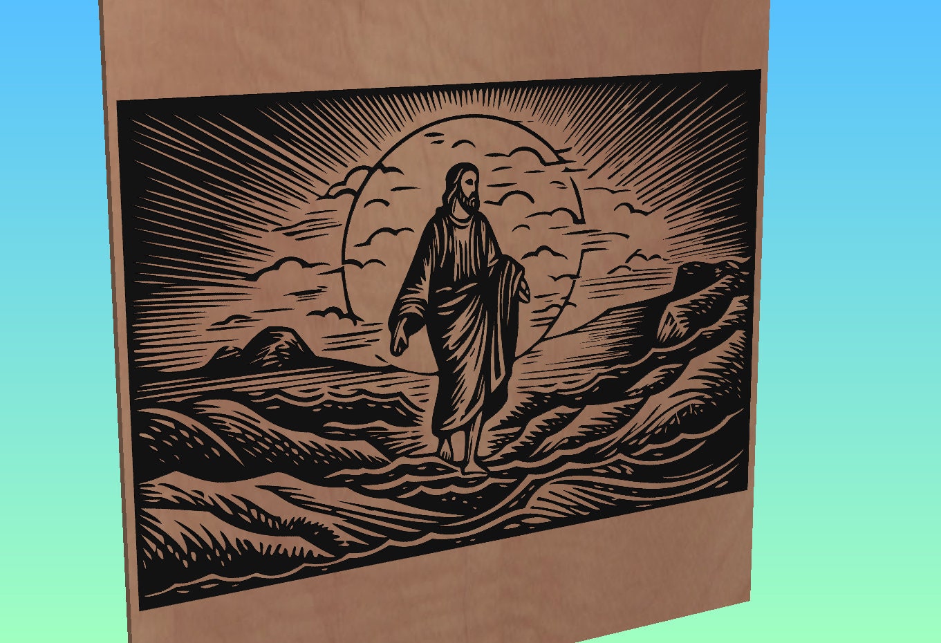Jesus Walking on Water Svg, Jesus Christ Svg, Christian, SVG, Rustic ...