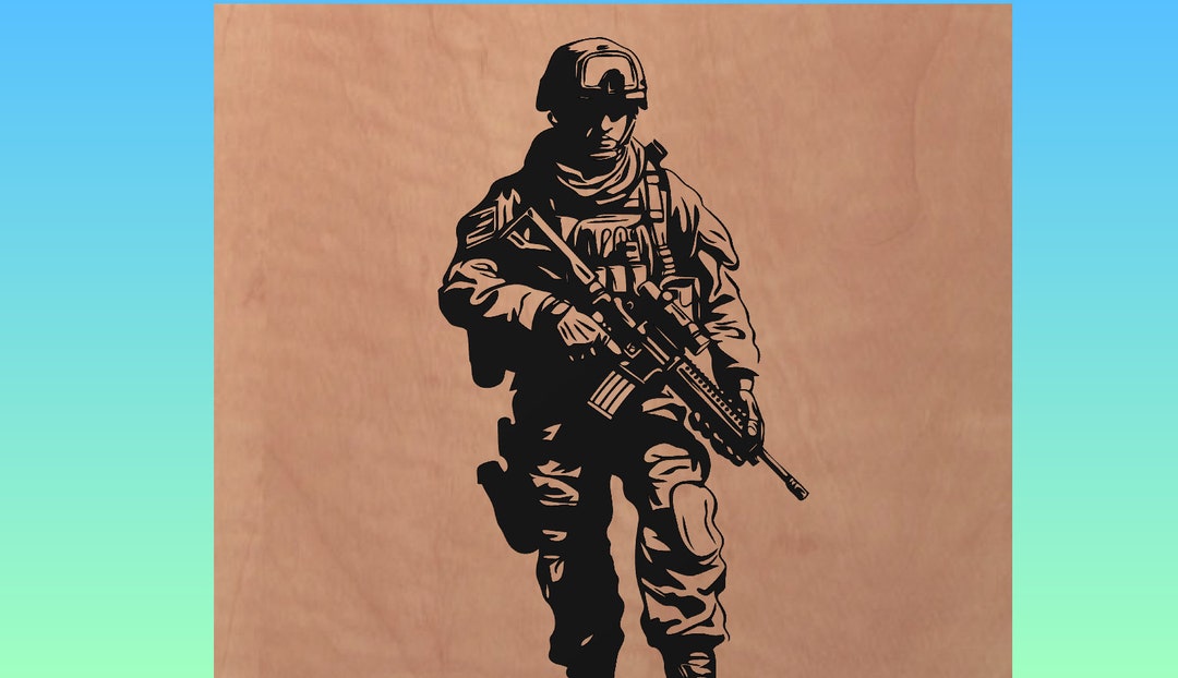 Soldier, Sniper, Swat, Police, Heavy Duty, Warrior, SVG, Black and ...