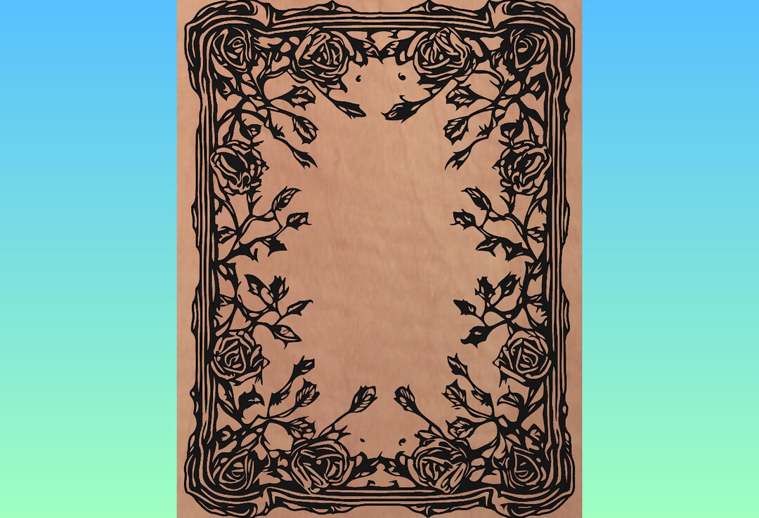 Picture Frames, Border for Cnc, Flourishes, SVG, Rustic, Black and ...