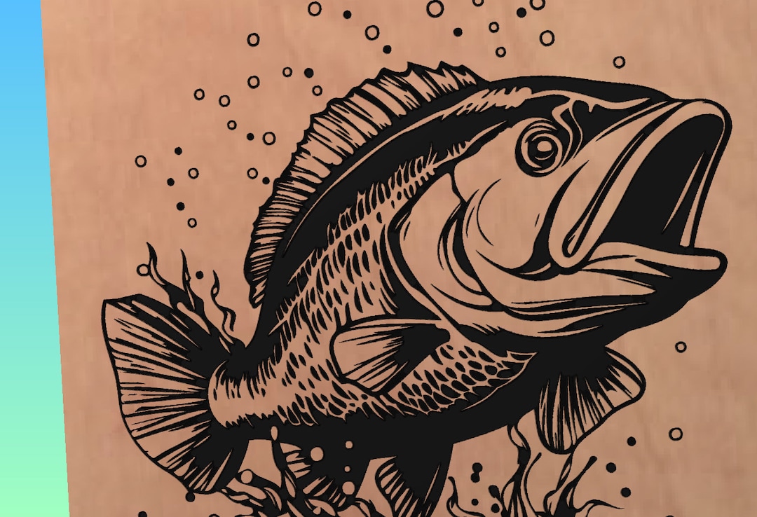 Large Mouth Bass SVG, Fishing, Pdf, Cnc, Laser, - Etsy