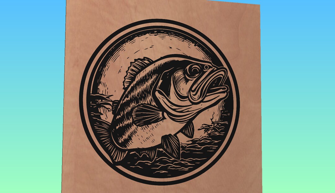 Large Mouth Bass SVG, Fishing, Pdf, Cnc, Laser, - Etsy