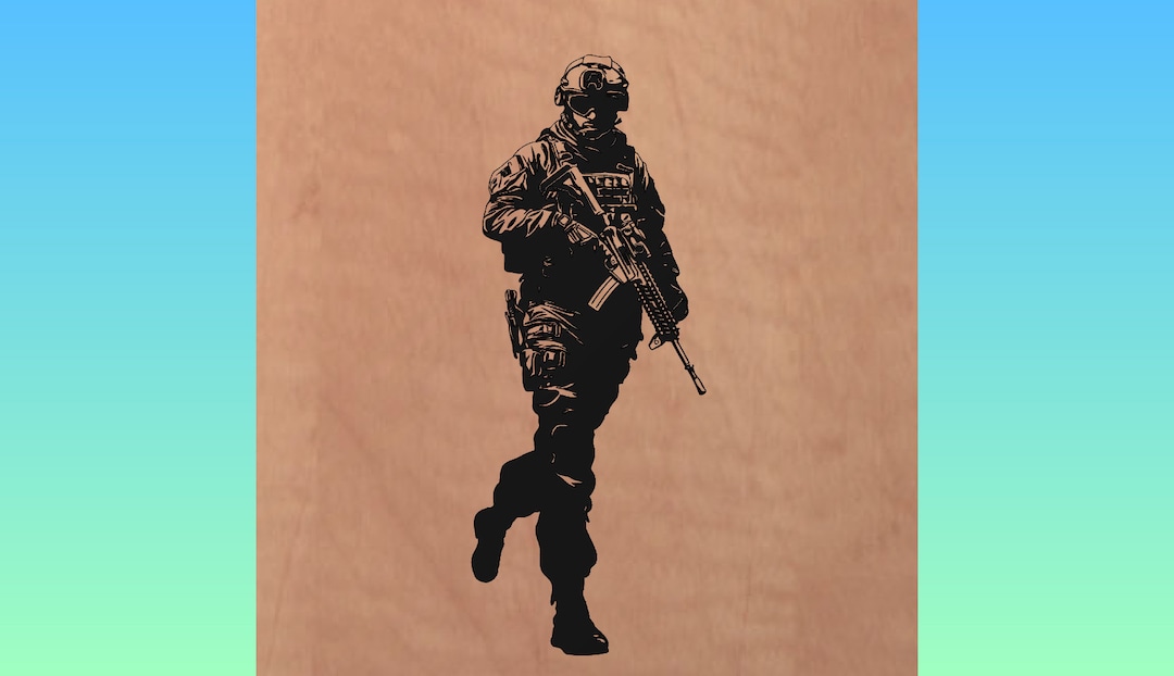 Soldier, Swat, Police, Heavy Duty, Warrior, SVG, Black and White ...