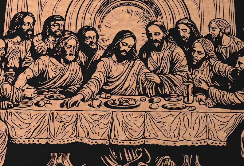 The Last Supper Svg, Jesus Christ Svg, Ultima Cena, Christian, SVG ...