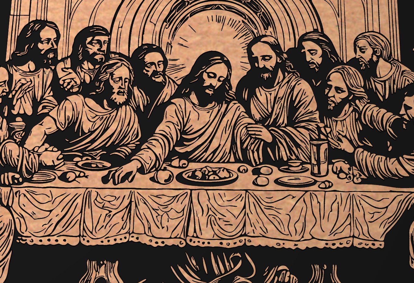 The Last Supper Svg, Jesus Christ Svg, Ultima Cena, Christian, SVG ...