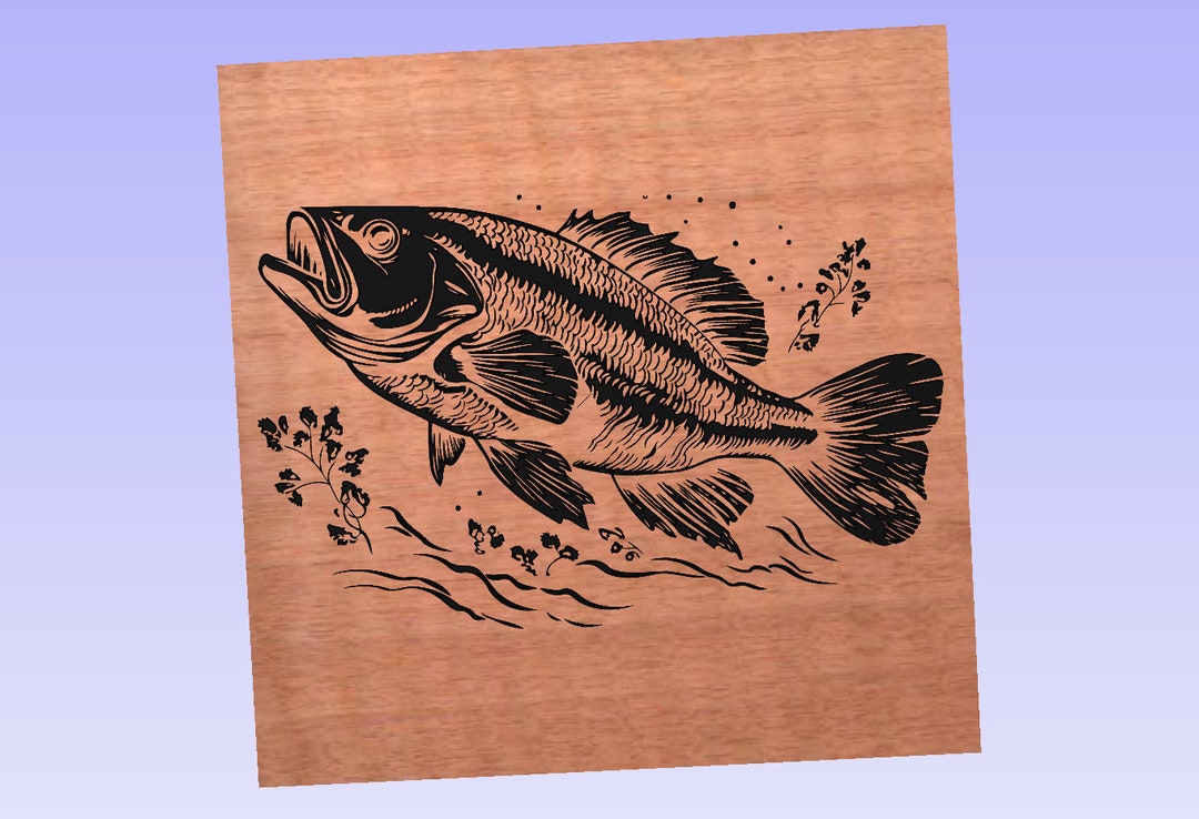 Large Mouth Bass SVG, Fishing, Pdf, Cnc, Laser, - Etsy