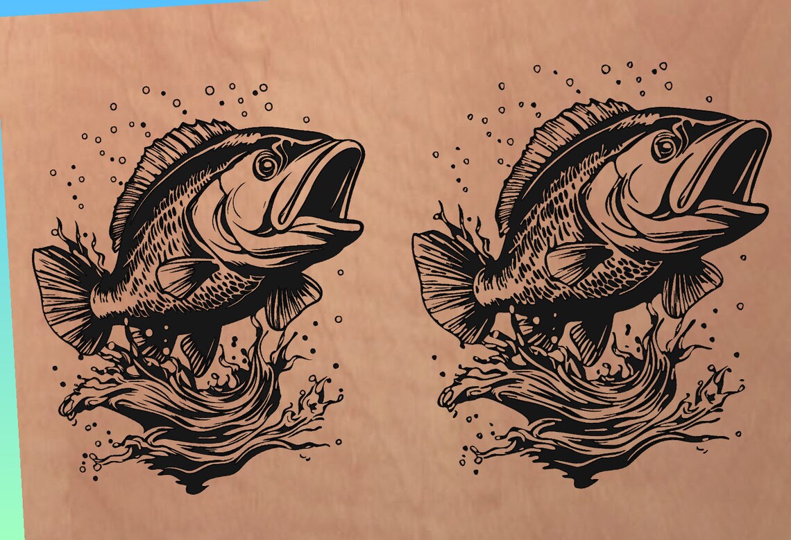 Large Mouth Bass SVG, Fishing, Pdf, Cnc, Laser, - Etsy