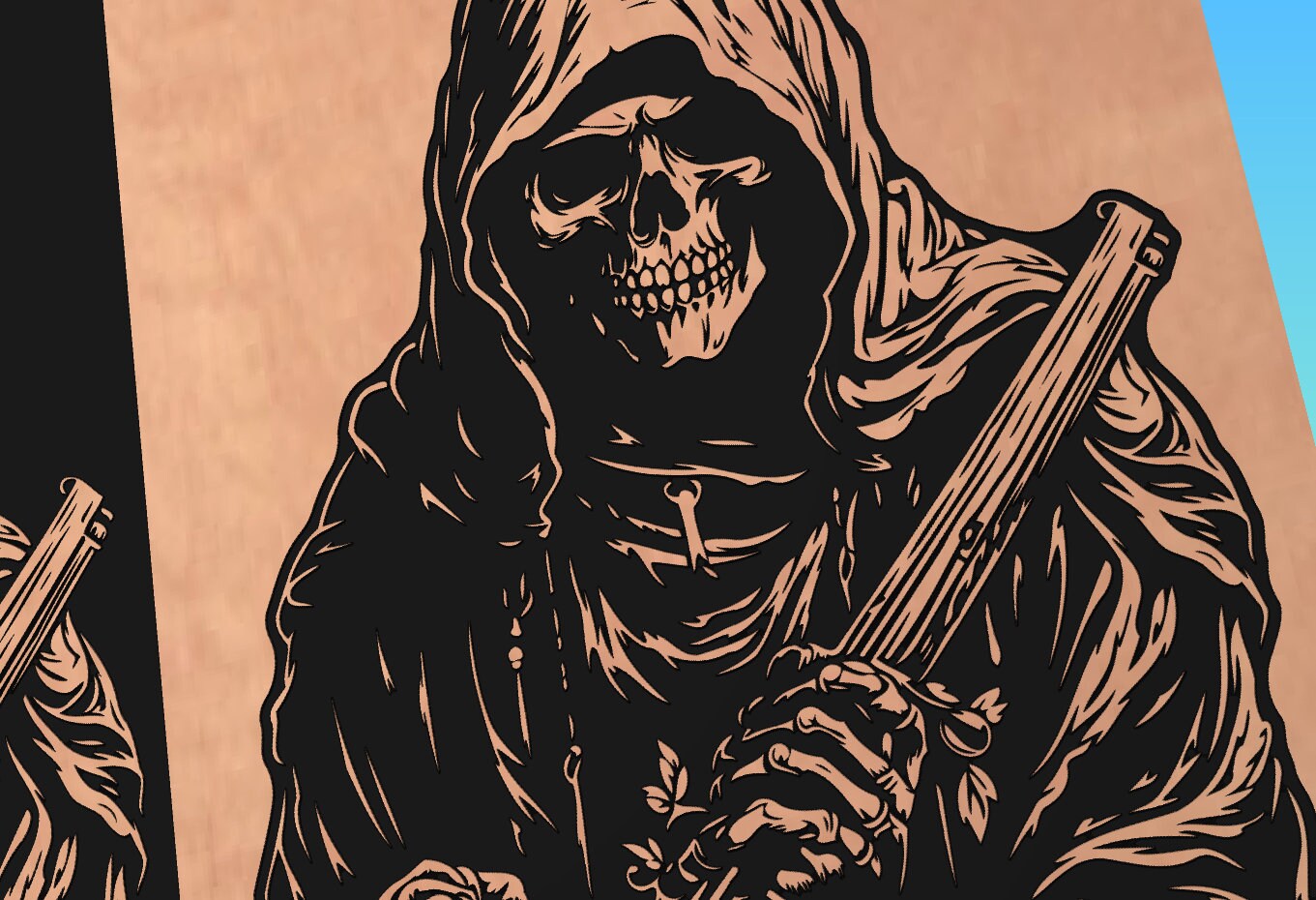 Grim Reaper Svg, Skeleton Svg, SVG, Rustic, Tarot Card, Black and White ...