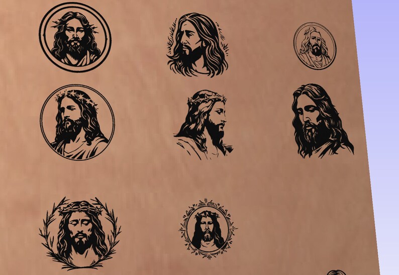 Jesus Christ Logo Type SVG, PDF, DXF Files, 35 in Total Pack 1 - Etsy