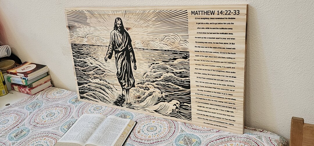 Jesus Walking on Water Svg, Jesus Christ Svg, Christian, SVG, Rustic ...