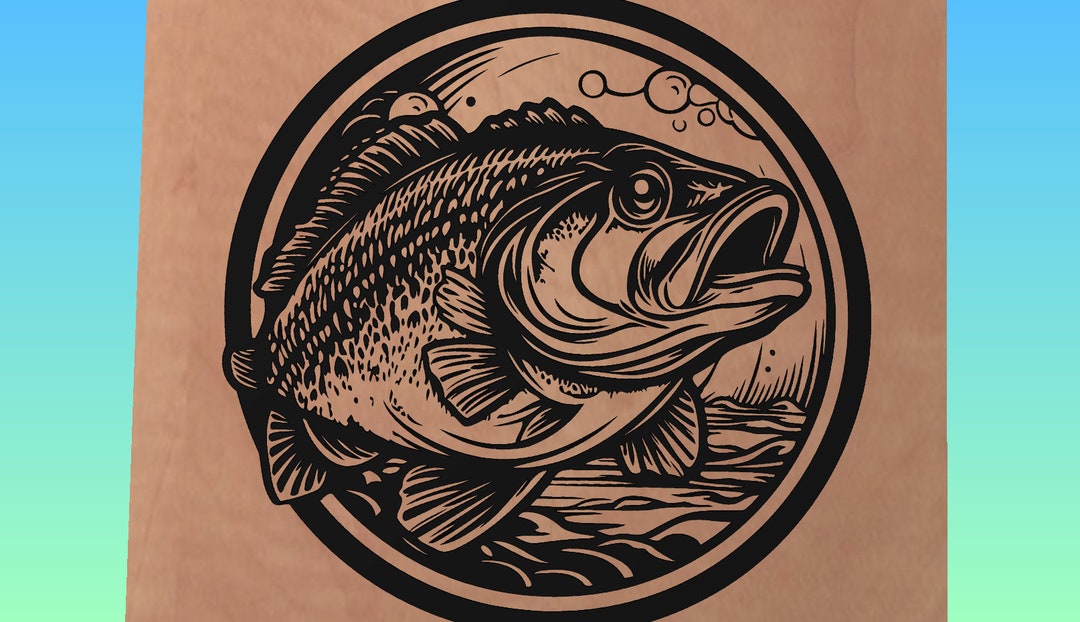 Large Mouth Bass SVG, Fishing, Pdf, Cnc, Laser, - Etsy