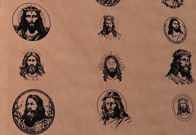 Jesus Christ Logo Type SVG, PDF, DXF Files, 35 in Total Pack 1 - Etsy