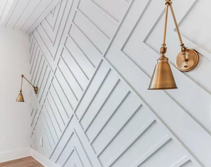 Custom Geometric 3-dimensional Accent Wall – Includes Design & Pre-cut ...