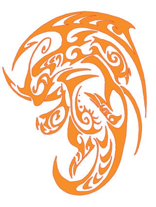 Tribal Dragonite Vinyl Decal - Etsy