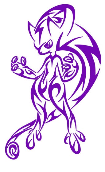 Tribal Mega Mewtwo Vinyl Decal - Etsy