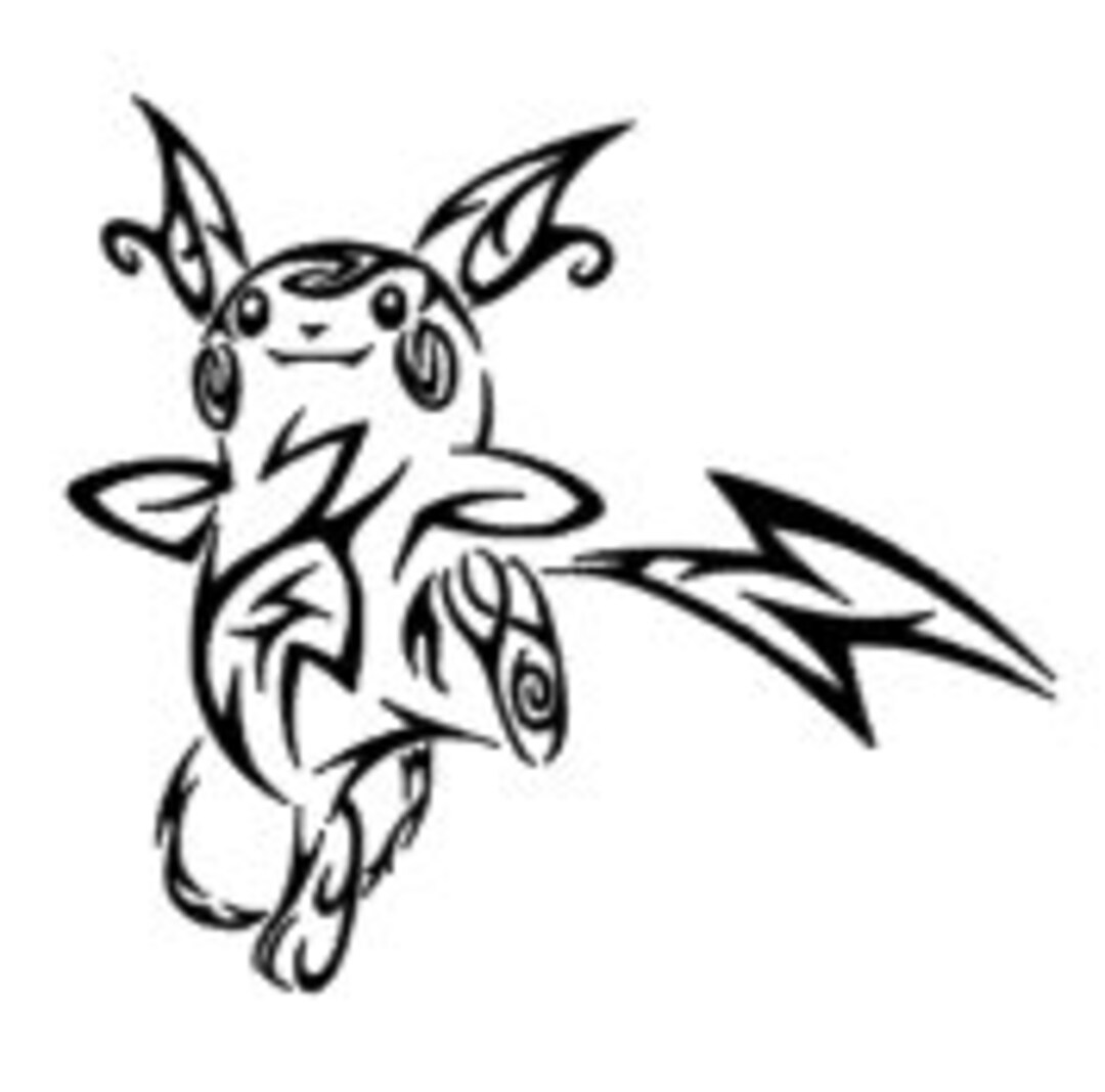 Tribal Raichu Vinyl Decal - Etsy