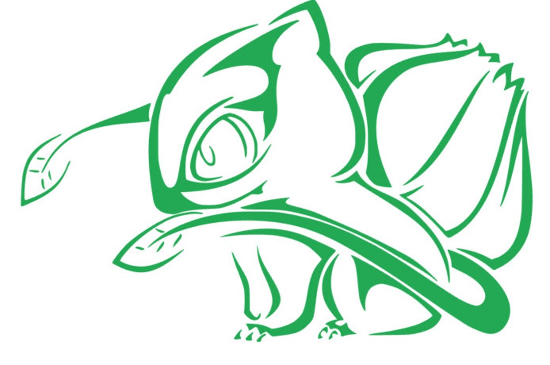 Tribal Bulbasaur SIDE View Vinyl Decal - Etsy