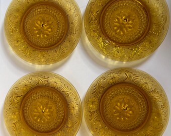 Amber Glass Plates - Etsy