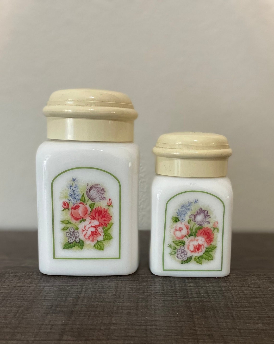 Vintage Milk Glass, Avon Vanity Jars, Powder and Bath Oil Jars - Etsy