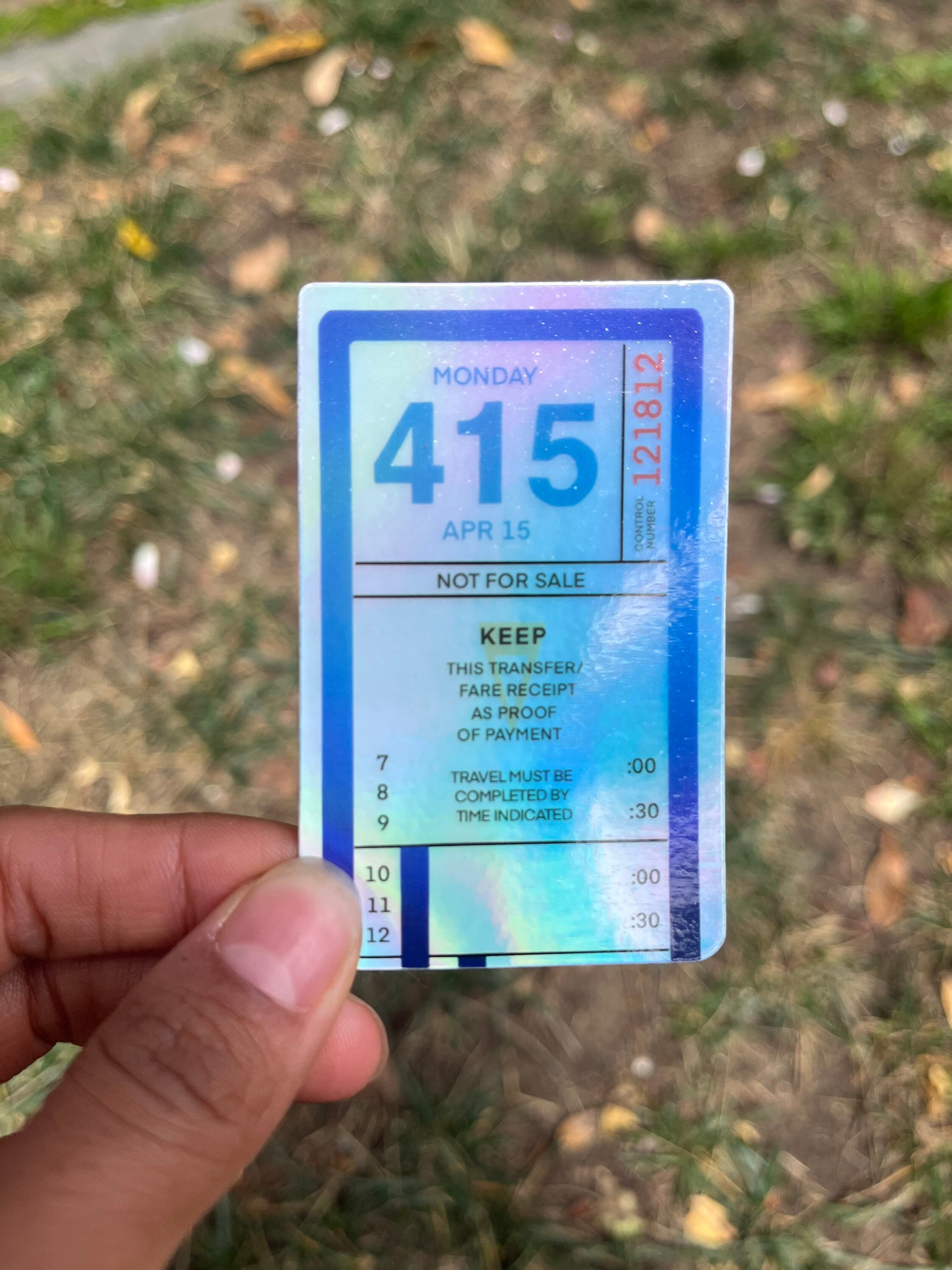 SF Muni Transfer Blue Sticker - Etsy