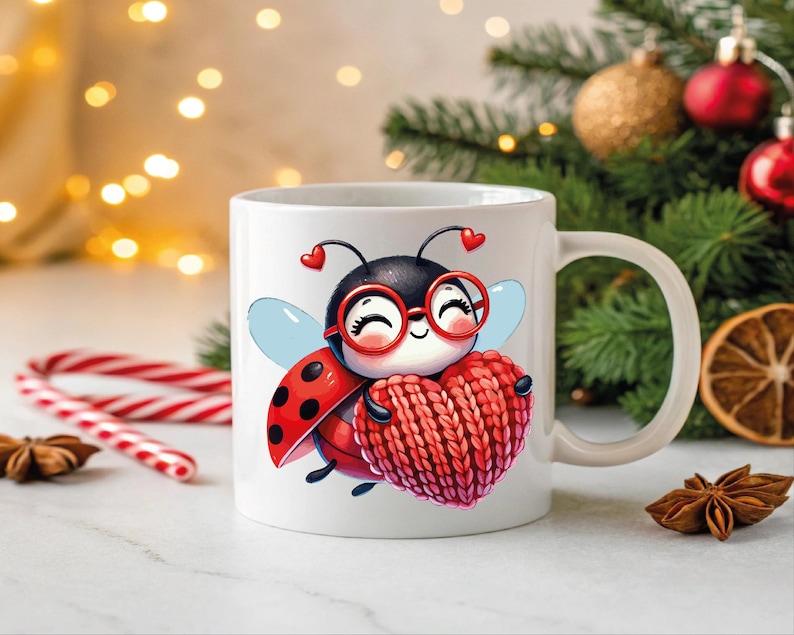 Ladybug Valentine Clipart, Bug With Heart (PNG, SVG, JPG) - Etsy