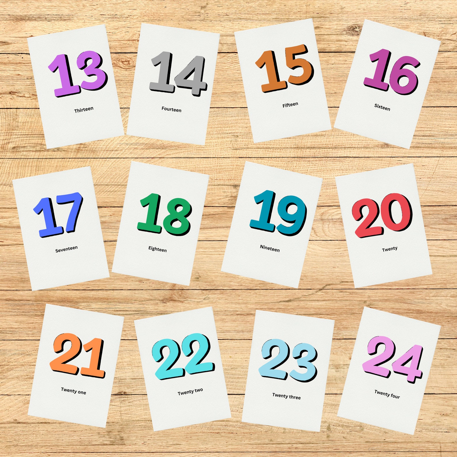 Preschool Counting Flash Cards Number Flash Cards 1-100, Count to 100 ...