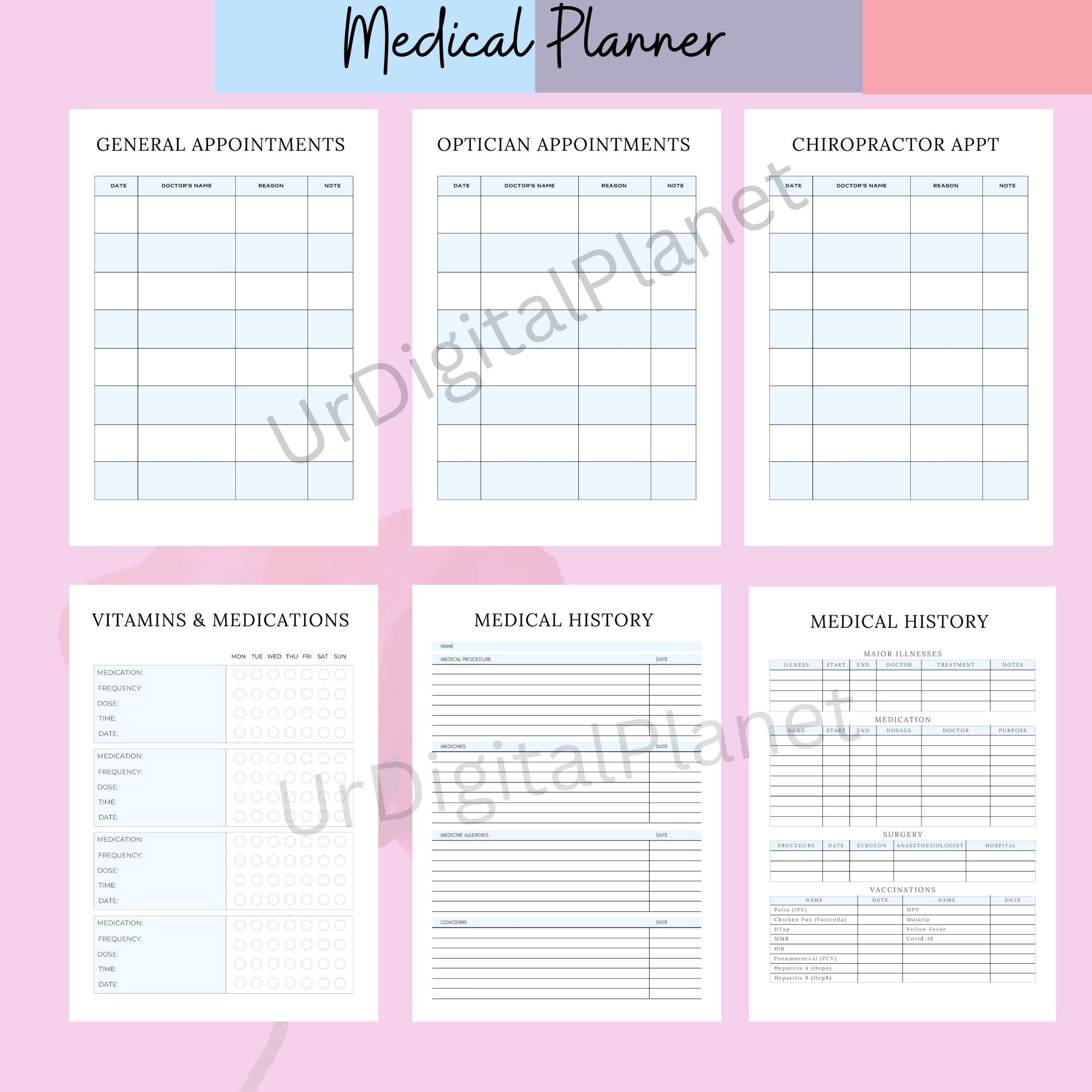 Medical Planner Digital, Healthcare Planner, Family Medical Planner ...